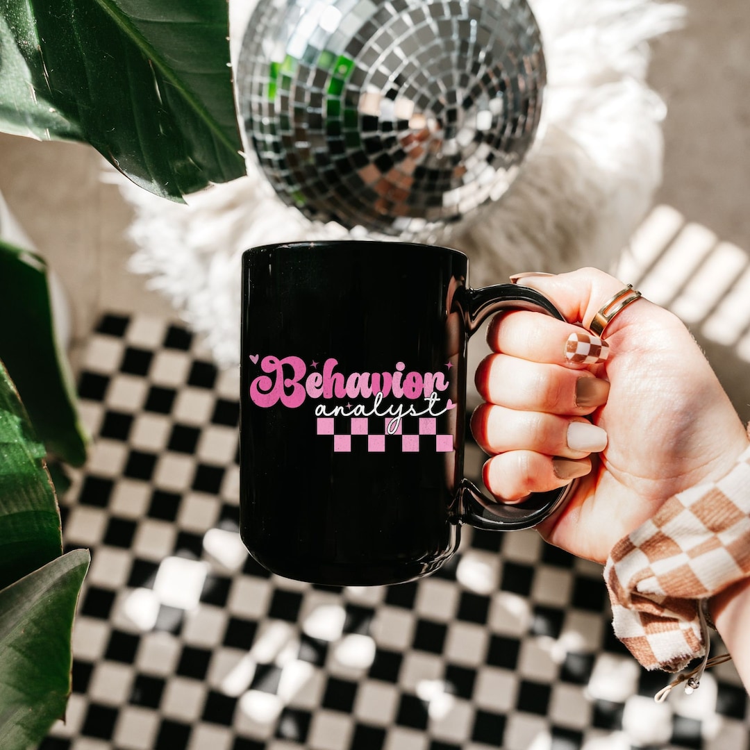 Behavior Analyst Coffee Mug, Retro BCBA Cup, ABA Therapy Valentine's ...