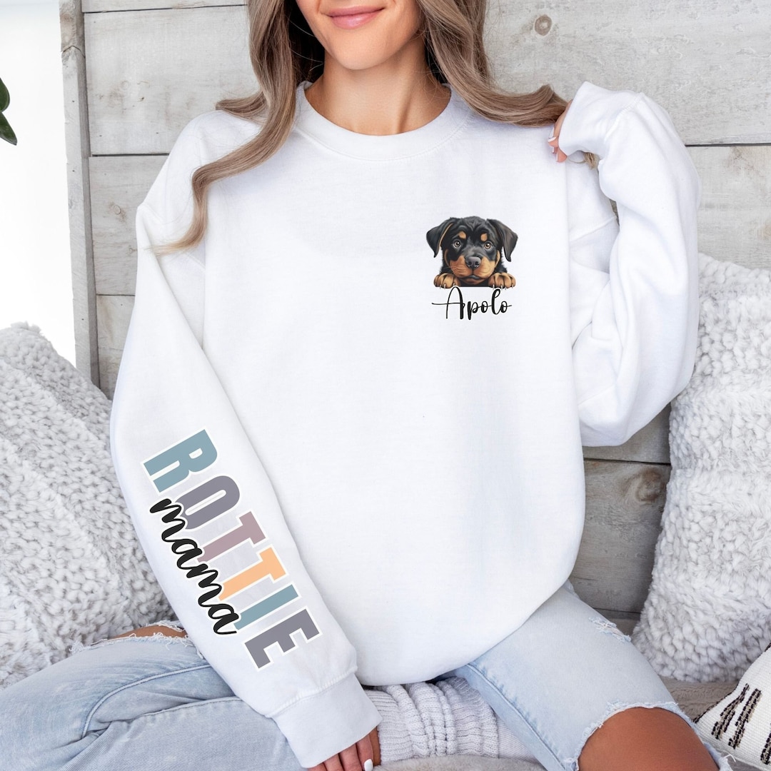 Customized Rottweiler Sweater, Mini Rottweiler Mama, Customized ...