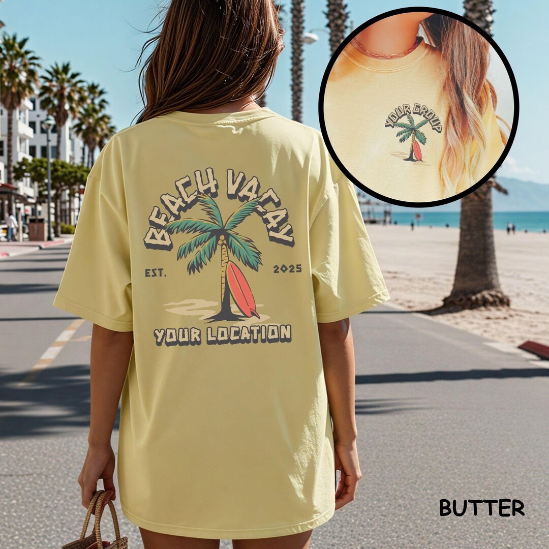 Custom Family Beach Trip Shirt, Comfort Colors Matching Group Vacation ...