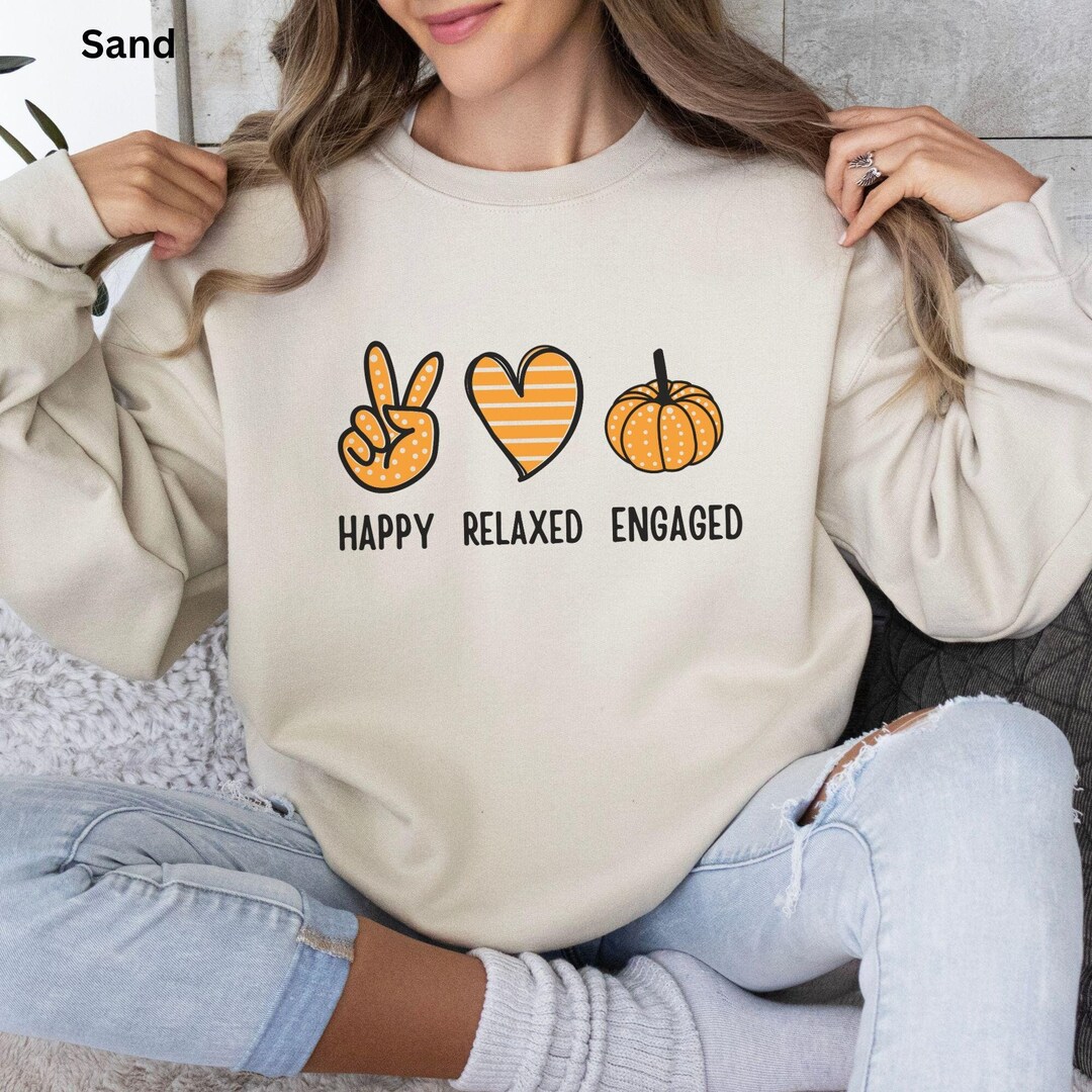 Happy Relaxed Engaged Sweatshirt, ABA Therapy Fall Sweater, ABA ...