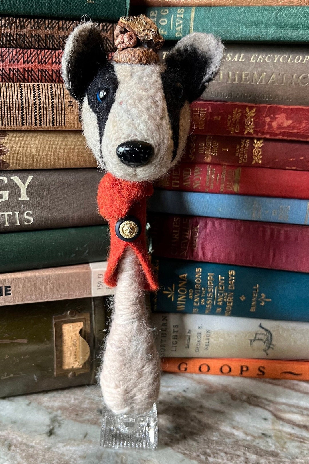 Needle Felted Wool Badger Puppet Decoration - Etsy