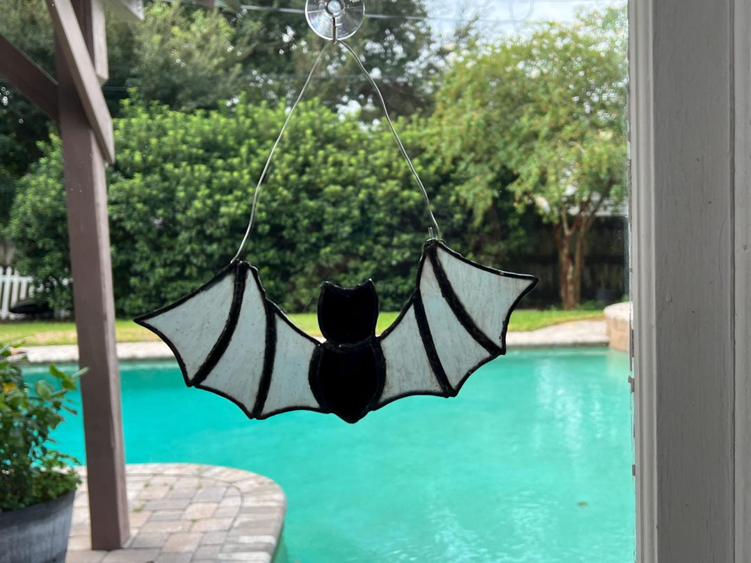 Bat Sun Catcher | Stained Glass | Halloween Bat | Cute Spooky Bat | Bat ...