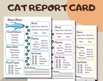 Dog Report Card | Printable PDF Sheets 8.5 X 11 Size | Pet Sitting ...