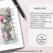 Set of 20 chibi Pastel Graffiti Girl Printable Bookmarks, High-quality ...