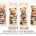 Set of 20 Watercolor "teddy Bear" Printable Bookmarks, Bookmarks for ...