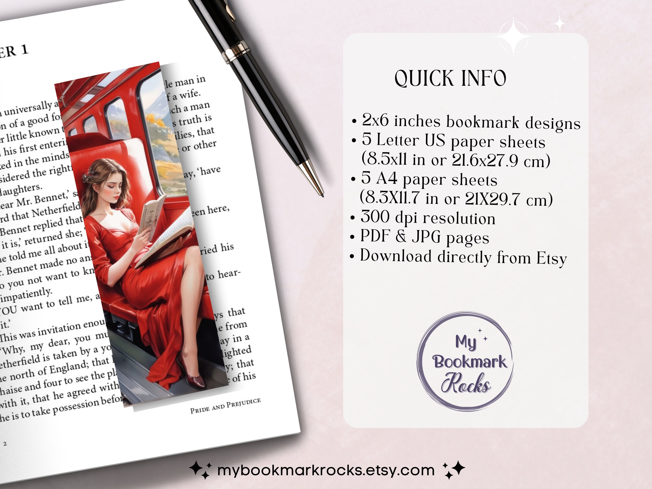 Set of 20 "red Train" Printable Bookmarks, Book Lover Gift | Instant ...