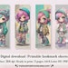 Set of 20 chibi Pastel Graffiti Girl Printable Bookmarks, High-quality ...