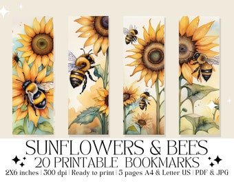 Set of 20 Watercolor bunny & Books Printable Bookmarks, Cute Bunny ...