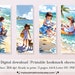 Set of 20 Watercolor summer Beach Printable Bookmarks, High-quality PDF ...