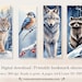 Set of 16 Watercolor "winter Animals" Printable Bookmarks, Woodland ...