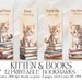 Set of 12 "kitten & Books" Printable Bookmarks, Cat Designs With ...