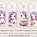 Set of 20 Kawaii "lovely Unicorns" Printable Bookmarks, Quote Bookmarks ...