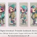 Set of 20 chibi Pastel Graffiti Girl Printable Bookmarks, High-quality ...