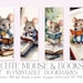 Set of 16 Watercolor "cute Mouse & Books" Printable Bookmarks, Animal ...