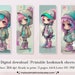 Set of 20 chibi Pastel Graffiti Girl Printable Bookmarks, High-quality ...