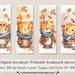 Set of 12 "cute Animals in Autumn" Printable Bookmarks, Fall Designs ...