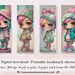Set of 20 chibi Pastel Graffiti Girl Printable Bookmarks, High-quality ...