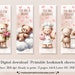 Set of 12 Watercolor "cute Bear" Printable Bookmarks, Bookmarks for ...