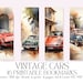Set of 16 Watercolor "vintage Cars" Printable Bookmarks, Classic Car ...