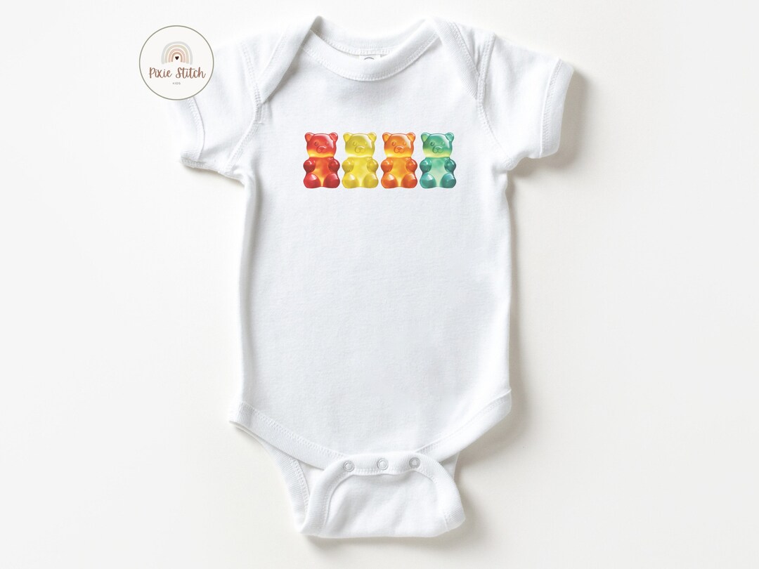 Gummy Bear Baby Onesie Cute and Colorful Baby Bodysuit Baby Shower Gift ...