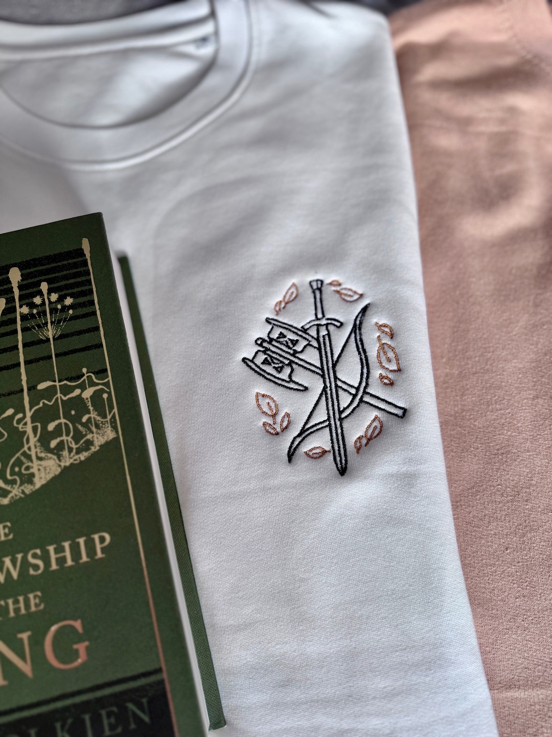LOTR Aragorn, Legolas and Gimli Inspired Embroidered Jumper ...