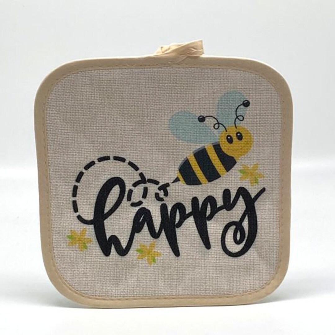 Bee Happy Pot Holder - Etsy