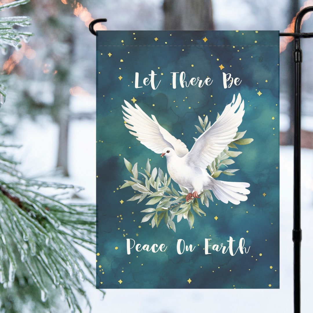 Christmas Yule Garden Flag Peace on Earth Winter Solstice Gift Peace ...