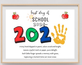 Back to School Printable, My First Day of Kindergarten Template ...