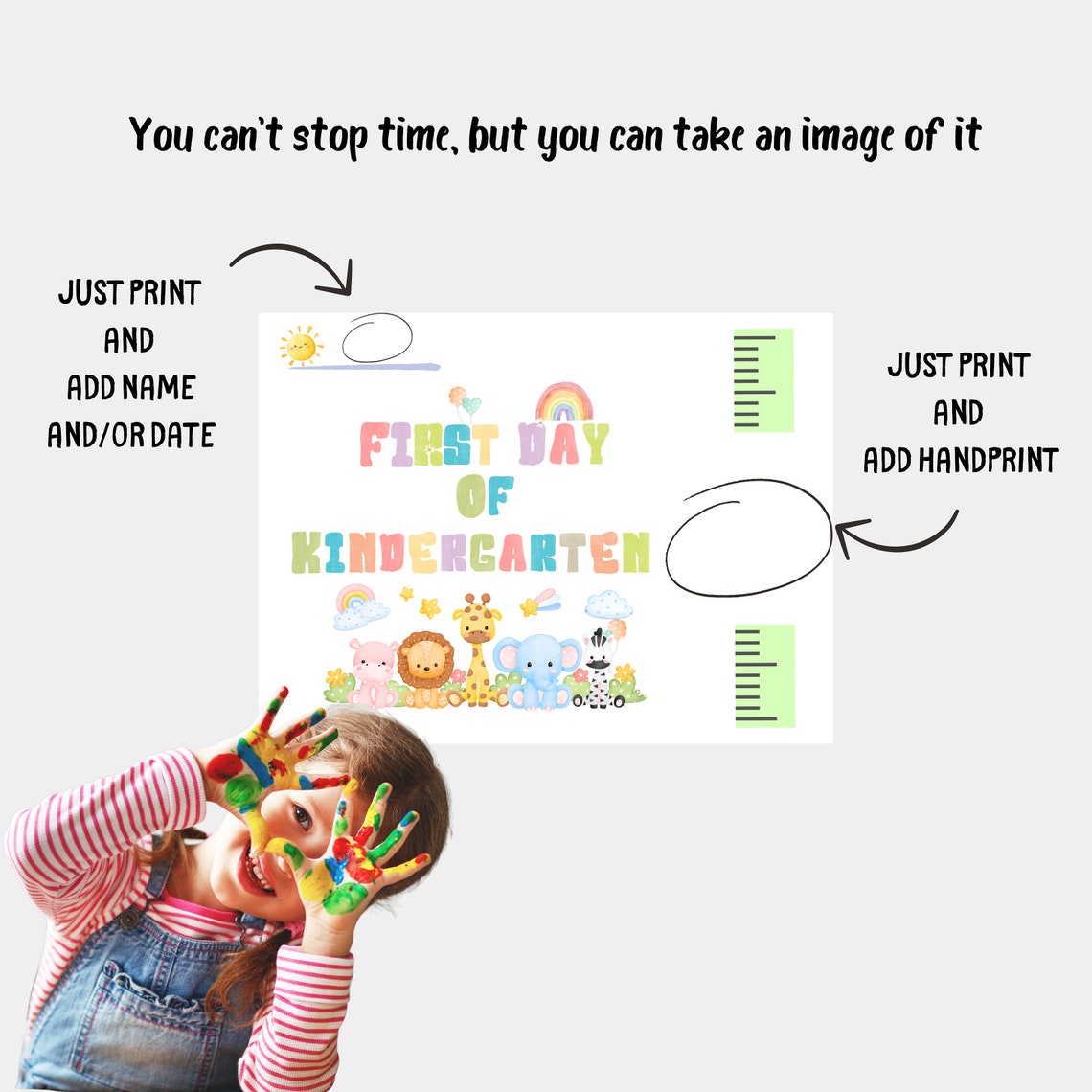 Back to School Printable, My First Day of Kindergarten Template ...