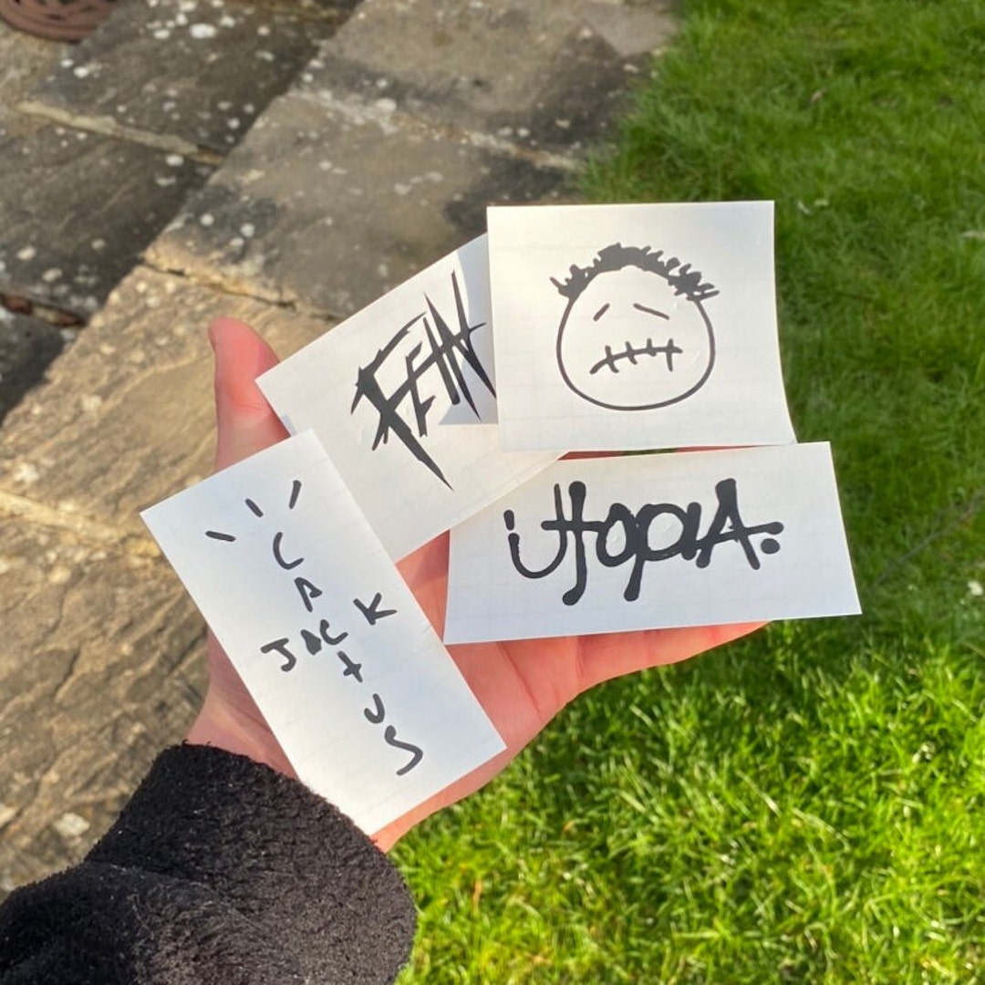 Travis Scott Inspired Sticker Set 4 Vinyl Decal Set - Etsy