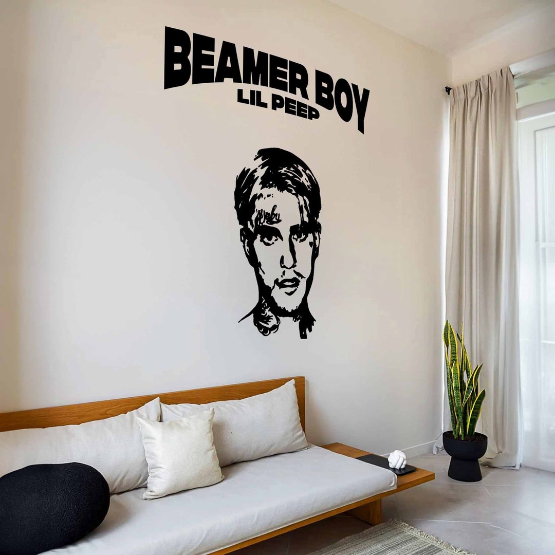 Lil Peep Beamer Boy Inspired Wall Decal Cry Baby Wall Decal, Beamer Boy ...