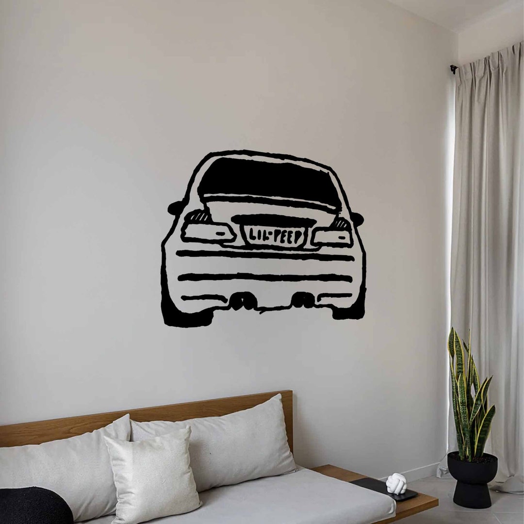 Lil Peep beamer Boy Wall Decal Vinyl Wall Decal Album Cover Lil Peep UK ...