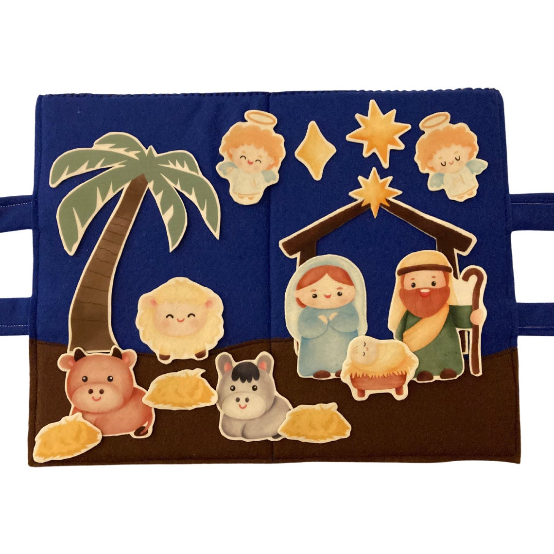 Nativity Themed Felt Set Fold Open Felt Board With Handles - Etsy