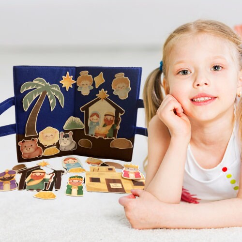Nativity Themed Felt Set Fold Open Felt Board With Handles - Etsy