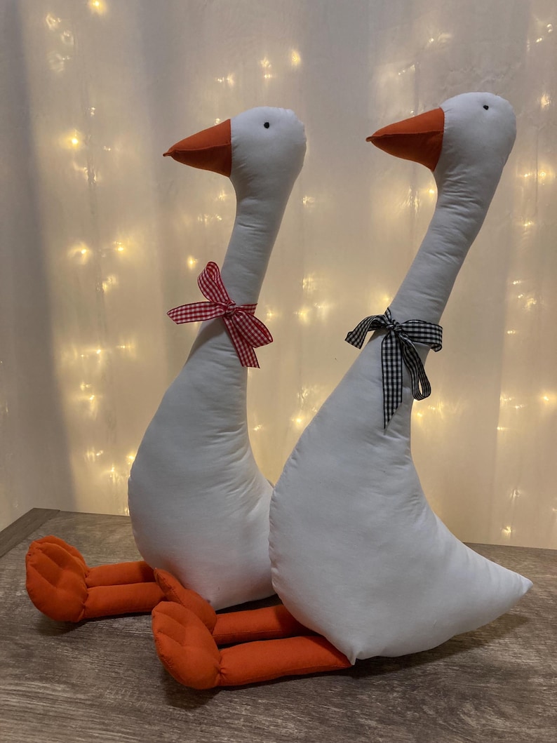 Farmhouse-style Plush Goose - Large (25 Inches) - Etsy