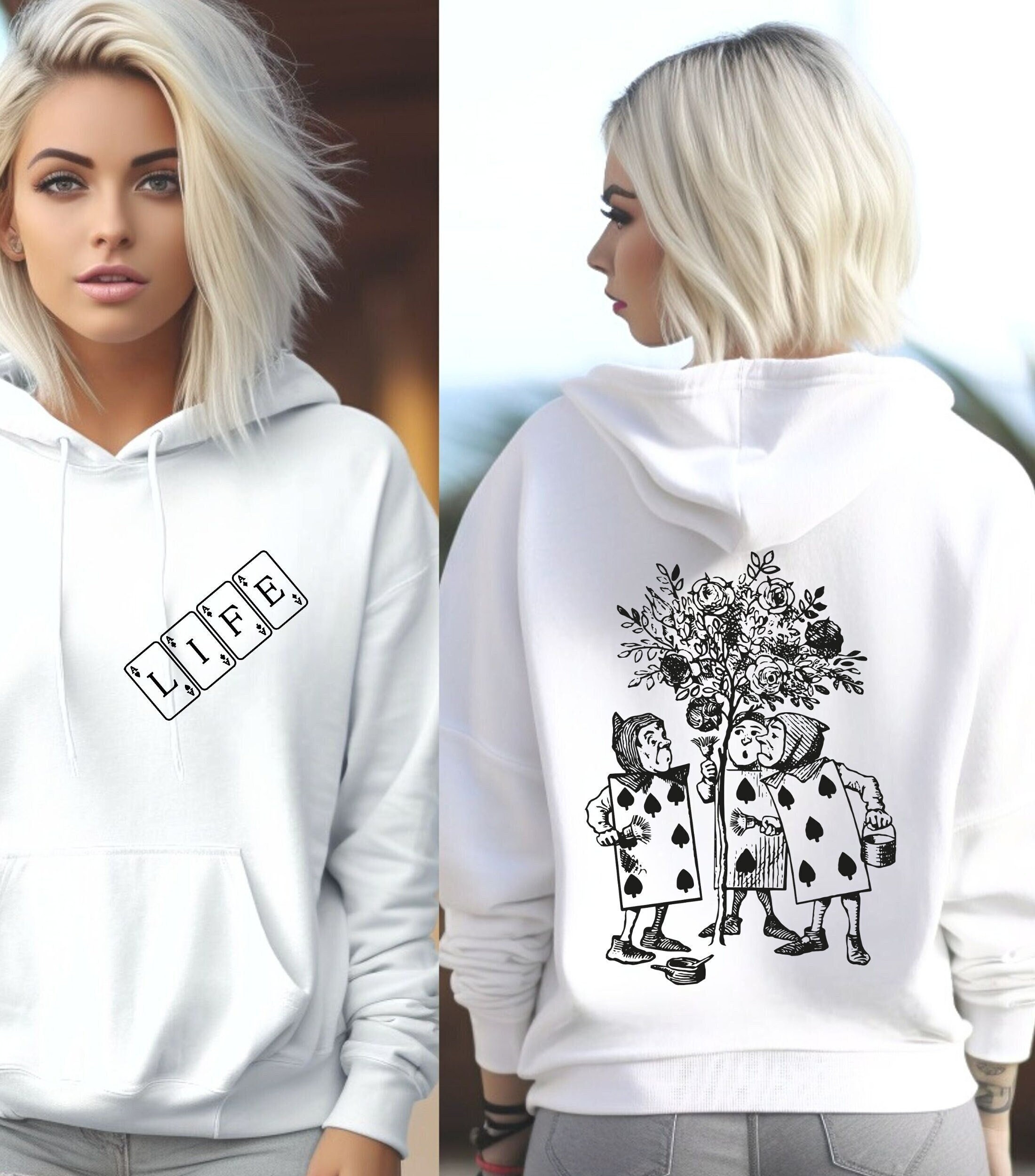 Playing Card Sweatshirtfront and Back Designgift for - Etsy