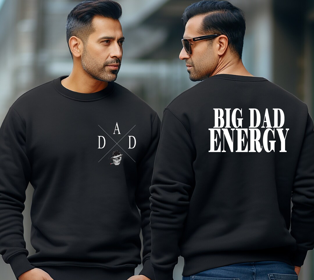 Big Dad Energy Shirt,dad Shirt,skull T-shirt,front and Back Printed ...
