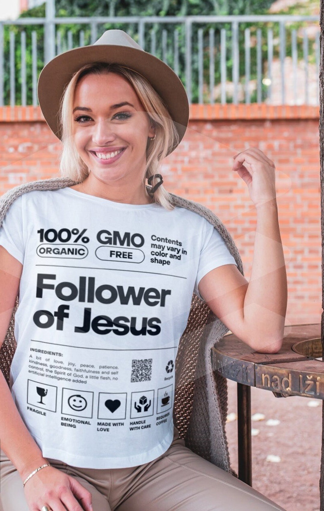 Organic Follower of Jesus Modern Tee - Jesus Shirt, Faith T-shirts ...