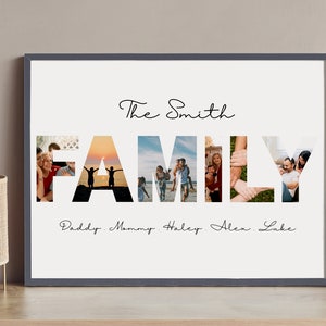 Personalized Family Photo Frame, Printable Family Photo Collage, Family ...