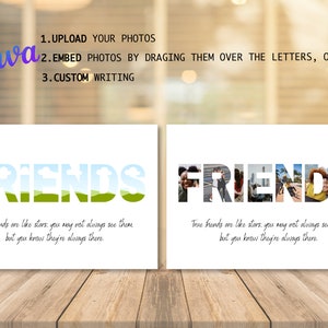 Editable Friends Photo Template, Printable Gift for Friends ...