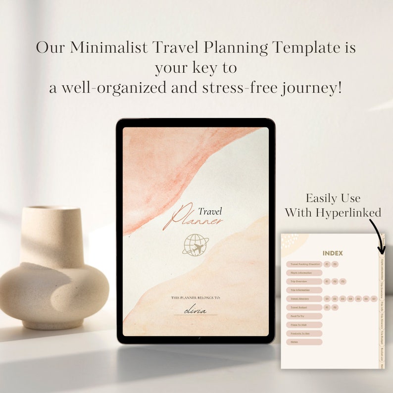 Digital Travel Planner, Printable Packing Checklist, iPad Trip ...