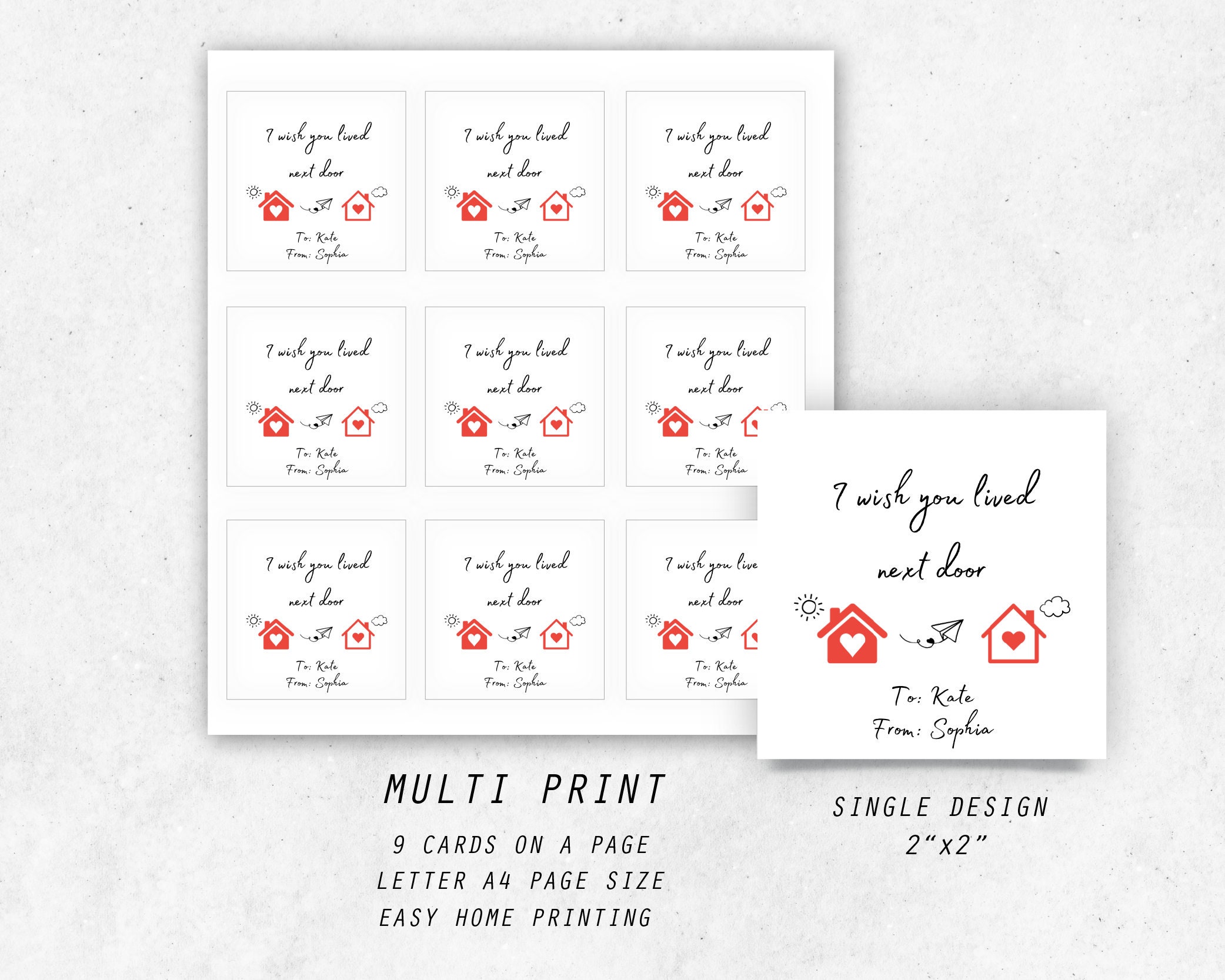 Printable Best Friend Gift Template, Best Friend Distance Gift Tag, Bff ...