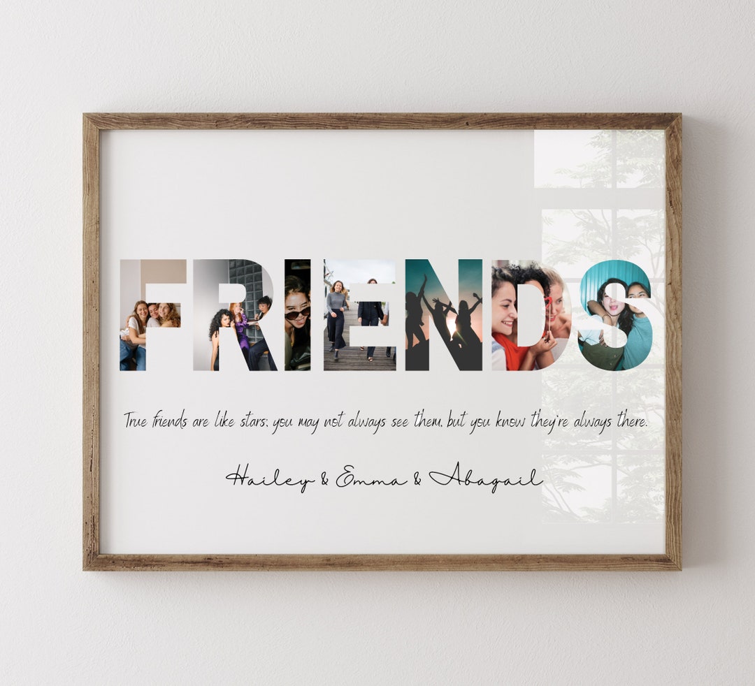 Editable Friends Photo Template, Printable Gift for Friends ...