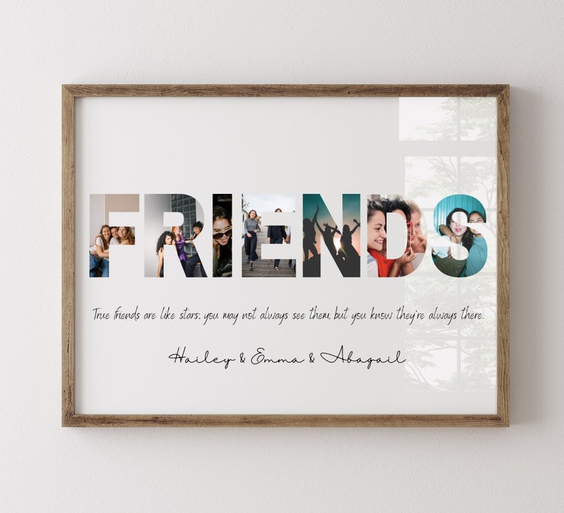 Editable Friends Photo Template, Printable Gift for Friends ...