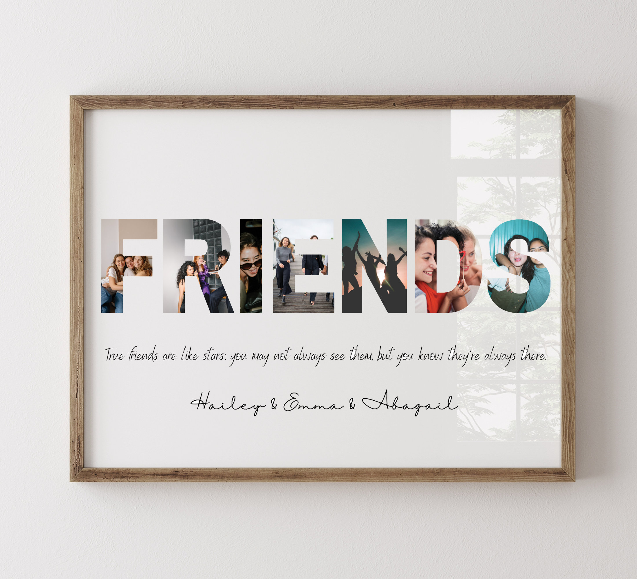 Editable Friends Photo Template, Printable Gift for Friends ...