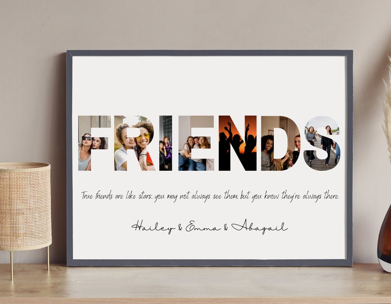 Friends Photo Collage Template, Customizable Gift (digital Download) - Etsy