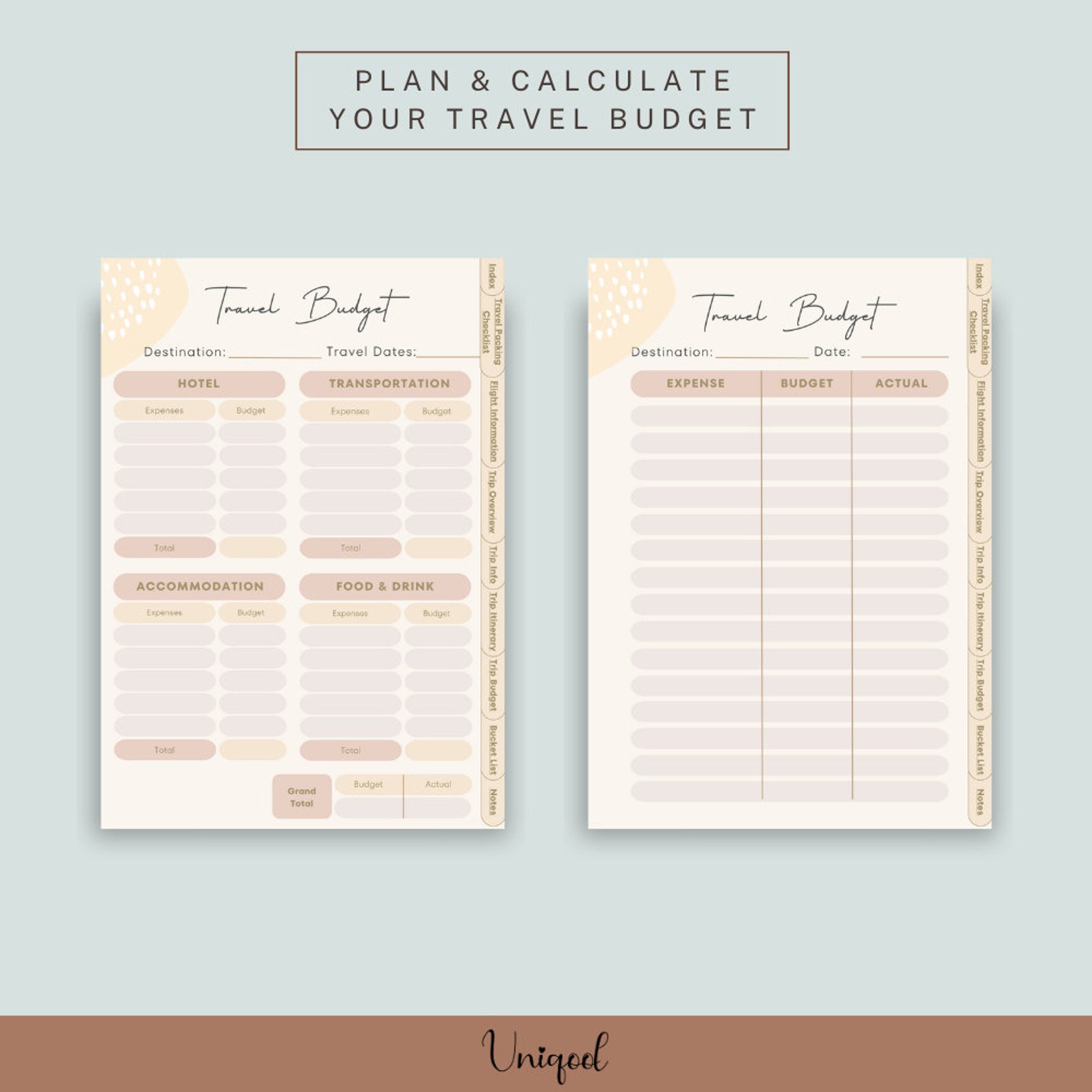 Digital Travel Planner, Printable Packing Checklist, iPad Trip ...