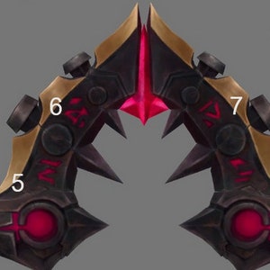 Briar Rune Stencil and Shapes for Cosplay League of Legends 3d Models ...