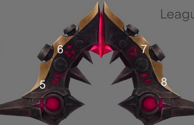 Briar Rune Stencil and Shapes for Cosplay League of Legends 3d Models ...