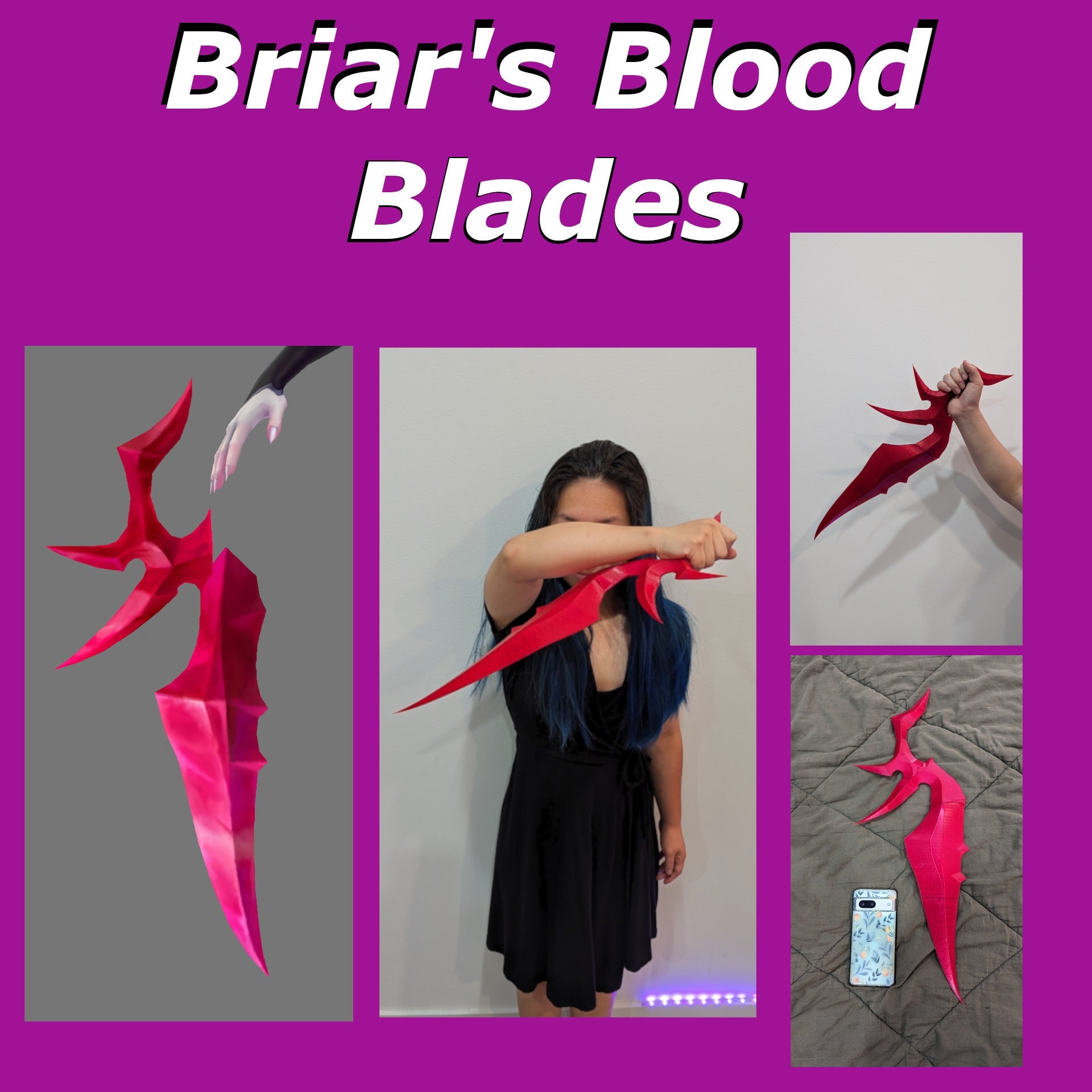 Briar Blood Blades for Cosplay League of Legends - 3d Model - Etsy